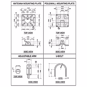 Proxicast Universal Wall / Pole Mount Adjustable Articulated Bracket for Outdoor Antennas, Cameras, Lights, Speakers, etc - Not for Mounting TVs or Monitors (ANT-810-AWB)