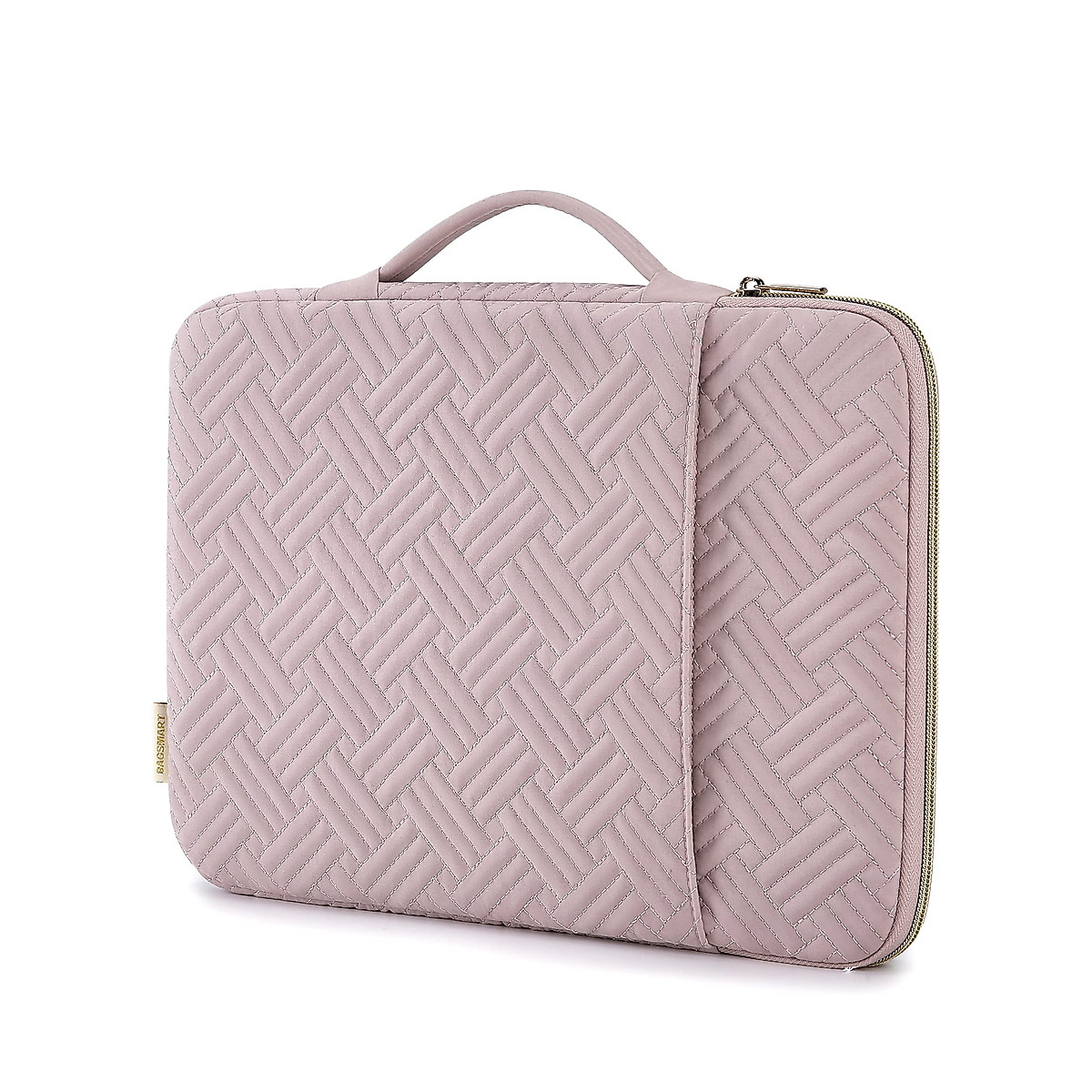 BAGSMART 13.3 inch Laptop Sleeve Case, Compatible with 13-14 inch MacBook Pro, HP, Dell, Lenovo, Asus Notebooks - Pink