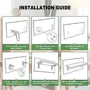 RICHER HOUSE Floating Shelves for Wall Décor, Rustic Wood Wall Shelves for Bedroom Set of 5, Farmhouse Floating Shelf for Bathroom, Hanging Shelves for Storage, Wall Mounted Shelves – Grey