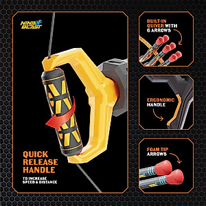 Kids Bow and Arrow Archery Set - Coolest Toys for Boys Age 6, 7, 8, 9, 10, 11 & 12 Year Old Boy Gifts - Cool Boy Toys Birthday Gift - Best Outdoor Kid Sports Play Toy