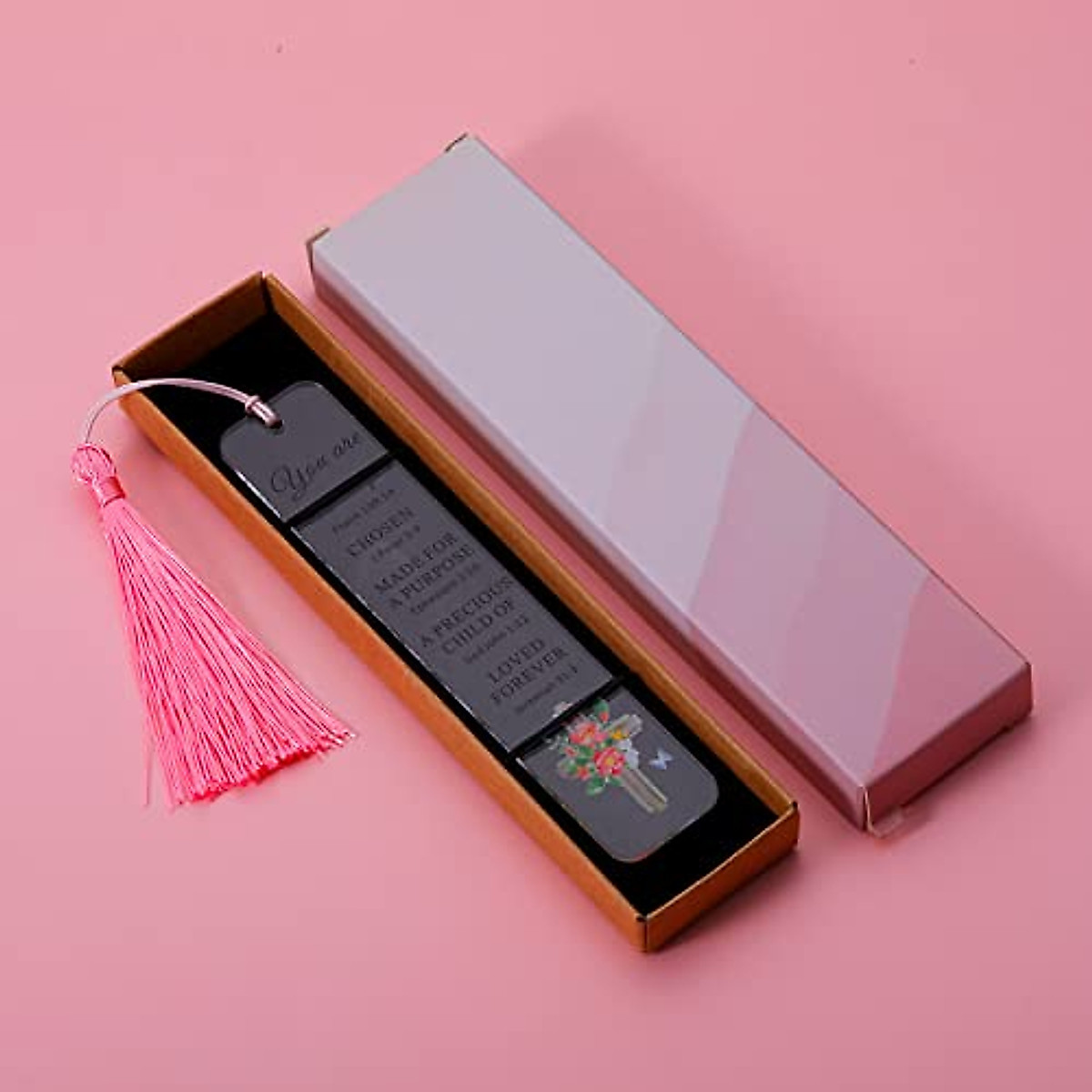 Christian Gifts for Women Acrylic Religious Bookmark Gifts for Women Inspirational Bible Verse Book Mark for Girls Daughter Book Lovers Birthday Christmas Stocking Stuffers Baptism Church Bulk Gifts