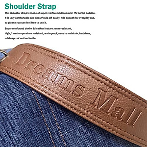 Dreams Mall(TM Women's Handbag Denim Purse Hobo Tote Top Handle Jean Shoulder Crossbody Bags,Blue