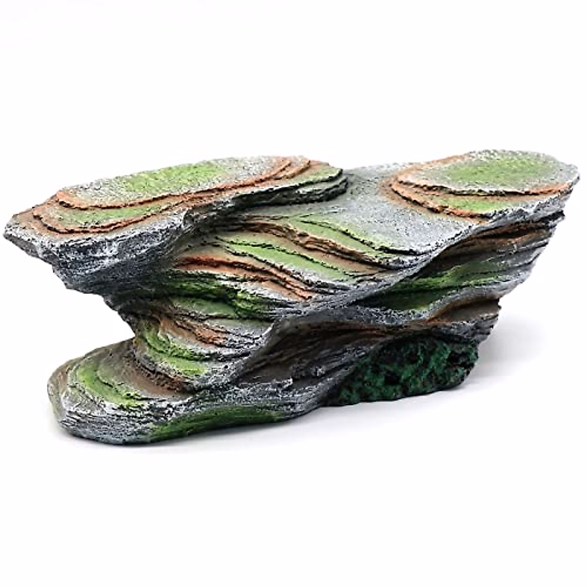 Reptile Resting Terrace Tortoise Climbing Platform Shale Scape Step Ledge, Reptile Cave Hideout Leopard Gecko Accessories Decorations, Great for Reptiles, Amphibians, Bearded Dragons, Lizard, Frogs