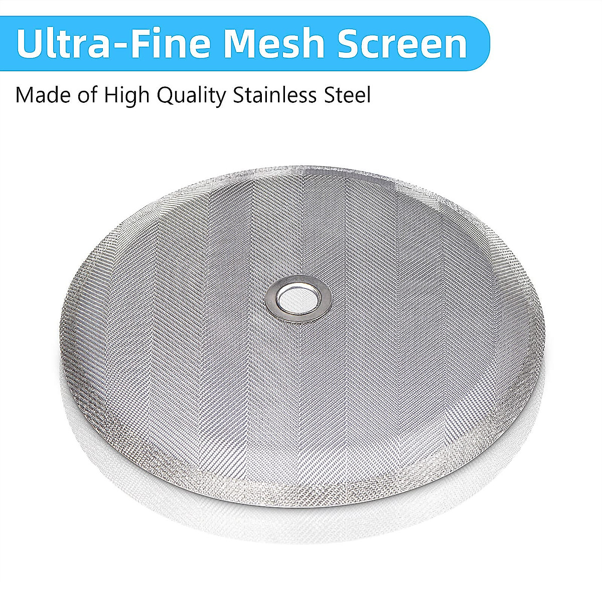 6 Pieces Attsky French Press Filter, 4 Inch Stainless Steel Mesh Screen and Replacement Parts for French Press Coffee Maker
