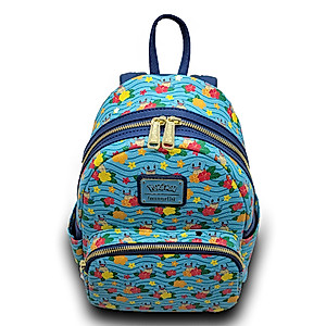 Loungefly x Pokemon Squirtle Flower All Over Print Mini Backpack
