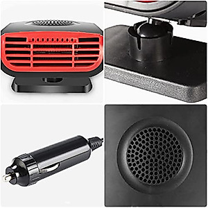 Car Heater, Portable Automobile Heater 12V Fast Heating/Cooling Defrost and Defogger, Electronic Vehicle Heater That Plug into Cigarette Lighter, Handheld Windscreen Fan 2 in 1 Demister for All Car