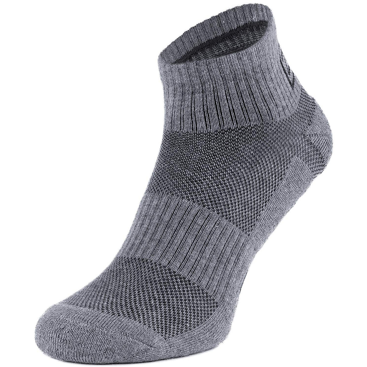 281Z Running Cushion Ankle Low Cut Socks - Athletic Hiking Sport Workout (Stone Grey)(Small 6 Pairs)