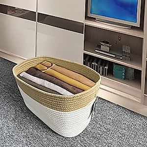 Liseternal Cotton Rope Woven Basket - Versatile Storage Solution for Home Organization - 20L Capacity
