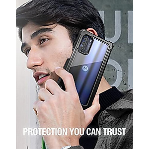 Poetic Guardian Case Designed for Motorola Moto G Stylus 5G (2022) Model #: XT2215, [6FT Mil-Grade Drop Tested], Full-Body Hybrid Shockproof Bumper Cover with Built-in Screen Protector, Black