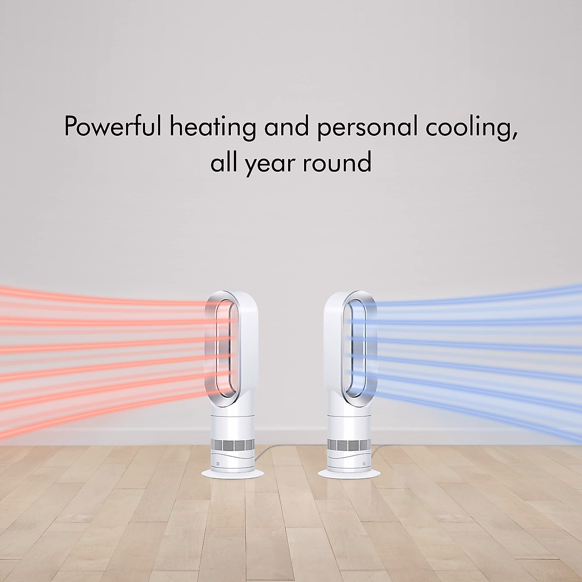 Dyson Hot+Cool™ AM09 Jet Focus heater and fan, White/Silver