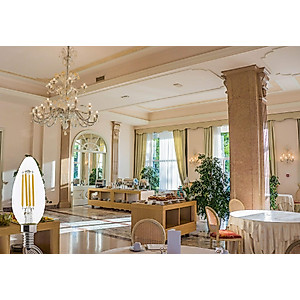 Greenlite LED B11 5W Torpedo Filament Chandelier Light Bulb, 60W Equivalent, 500 Lumens, 2700K Soft White, Dimmable, 120V, E12 Candelabra Base, Energy Star, Clear (6 Pack)