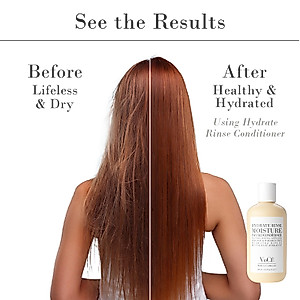 VoCÊ Haircare – Natural Hydrating Conditioner - Rinse | Deep Moisturizing, Anti-Frizz, Sulfate-Free, Non-Toxic, Vegan Haircare for Women and Men with Shea Butter, White Tea, Vanilla Cactus (8.5 oz)