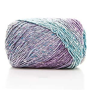 VILLCASE Self- Striping Crochet Yarn Hand Crochet Yarn Knitting Yarn Organic Milk Multicolor Yarn Hand Knitting Yarn Gradient Colorful Yarn Knitting Yarn Material Braided Wire Manual