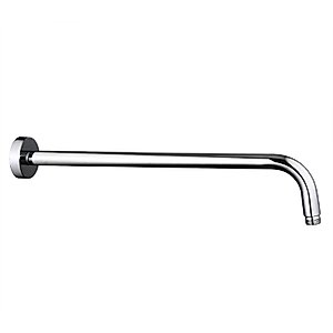 12 Inch Shower Arm with Flange,Stainless Steel 90 Degree Rain Shower Head Extension Arm,Wall-Mounted Shower Head Arm for Fixed Shower Head,Chrome