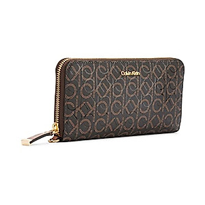 Calvin Klein Key Item Saffiano Continental Zip Around Wallet with Wristlet Strap