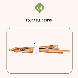 Lounge Chair, Outdoor Garden Furniture Chair Wooden Recliner Chair Bamboo Chaise Foldable Rocking Chairs Max Load 200kg