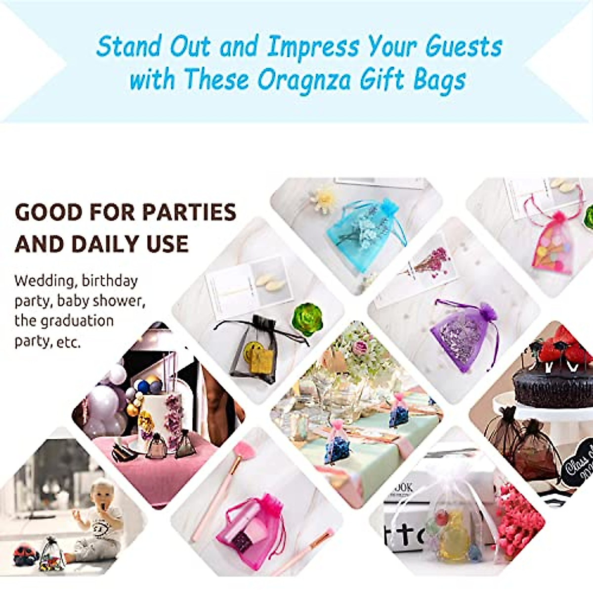 Dealglad 100Pcs Organza Bags 4x6 Inch, Hot Pink Small Jewelry Bags Drawstring Mesh Gift Bags Wedding Party Favor Christmas Candy Pouches