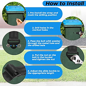 Gagetzan Semi-Automatic Trash Can Locks for Animals,Garbage Can Locks for Animals with Spring Button,Bear Proof Trash Can Lid Lock Keep Raccoon Out of Trash Bin,Easy Single Hand Release(1 Pcs)