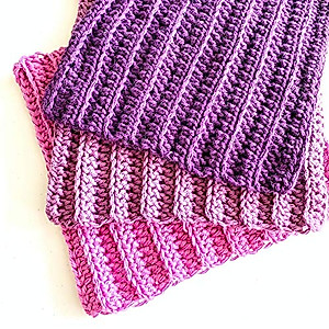 Handmade Crochet Washcloth, Dishcloth, Dish Towel, Linen, 100% Cotton Set of 3, Bath Towels Egg plant Orchard and Mulberry