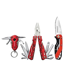 Powerbuilt 642467 3 Piece Knife and Flashilght Set