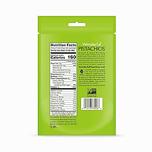 Wonderful Pistachios No Shells, Roasted and Salted Nuts, 6 Ounce Resealable Bag, Protein Snack, On-the Go (6 oz)