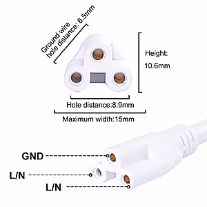 TRLIFE T5 T8 Power Cord, 6FT Long T5 T8 LED Light Cord with On/Off Switch, T5 T8 LED Wire Connector Power Cord with US Plug for LED T5 T8 Integrated Tube Light Fixtures (4 Pack)
