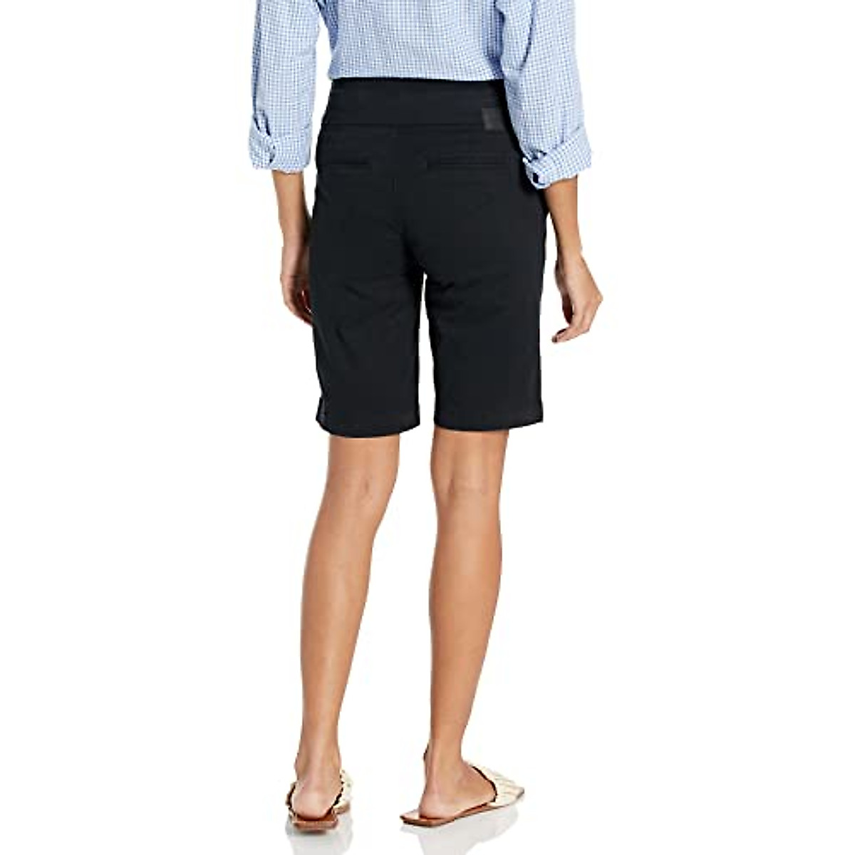 JAG Jeans Women's Ainsley Pull-On Bermuda Short, Black Twill, 12