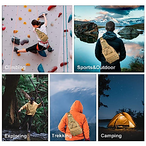 ROARING FIRE Tactical Single Shoulder Bag, Crossbody Military Backpack, Molle Assault Sling Backpack for EDC, Camping, Hiking, Trekking, Cycling, and Outdoor Sports