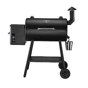 Z GRILLS 5502H 8 in 1 Wood Pellet Portable Grill Smoker for Outdoor BBQ Cooking with Digital Temperature Control and Storage Shelf, 538 Sq In