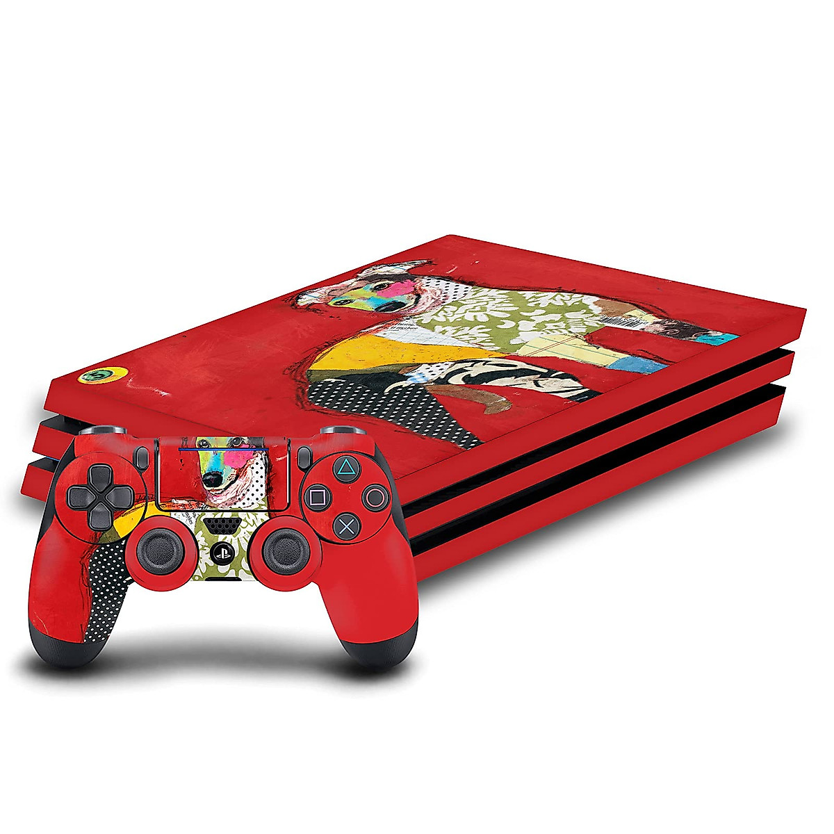 Head Case Designs Officially Licensed Michel Keck Greyhound Art Mix Vinyl Sticker Gaming Skin Case Cover Compatible With Sony PlayStation 4 PS4 Pro Console and DualShock 4 Controller