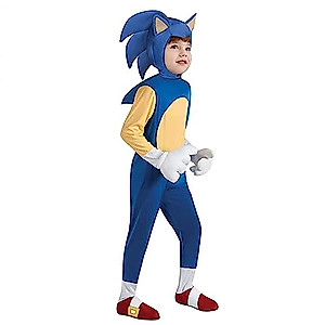 nezababy The Hedgehog Costume Boys Cartoons Jumpsuit Gloves Headpiece Outfit Kids Halloween Costume (Large)