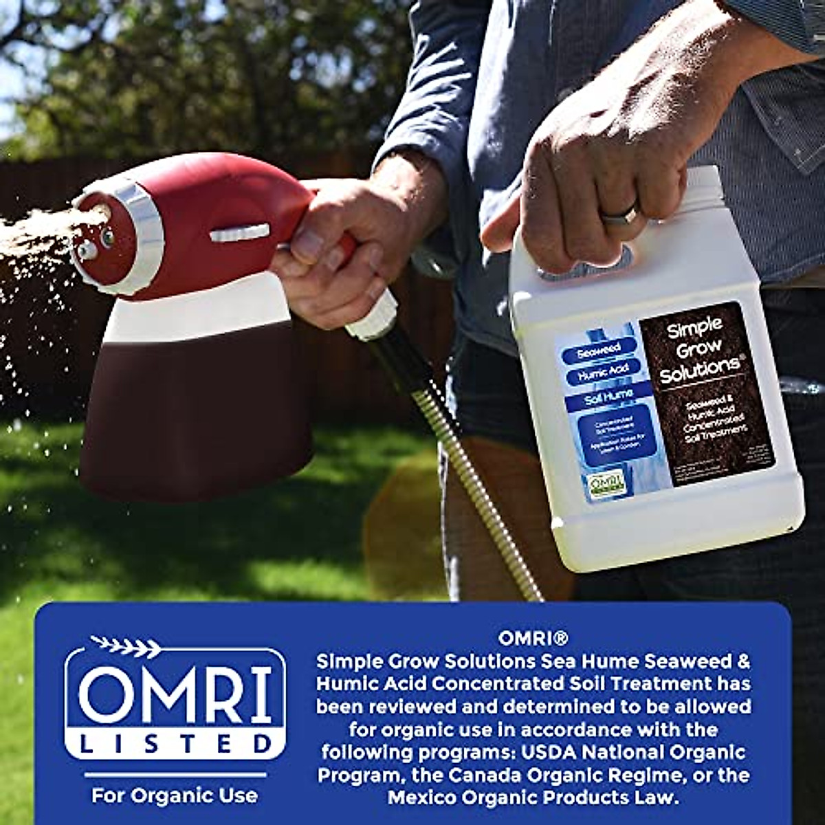 Organic Super Seaweed Humic Acid Blend- Liquid Sea Kelp for Grass and Plants - Soil Hume - Simple Grow Solutions- Natural Lawn & Garden Concentrated Treatment- Use with Fertilizer Program (32 Ounce)