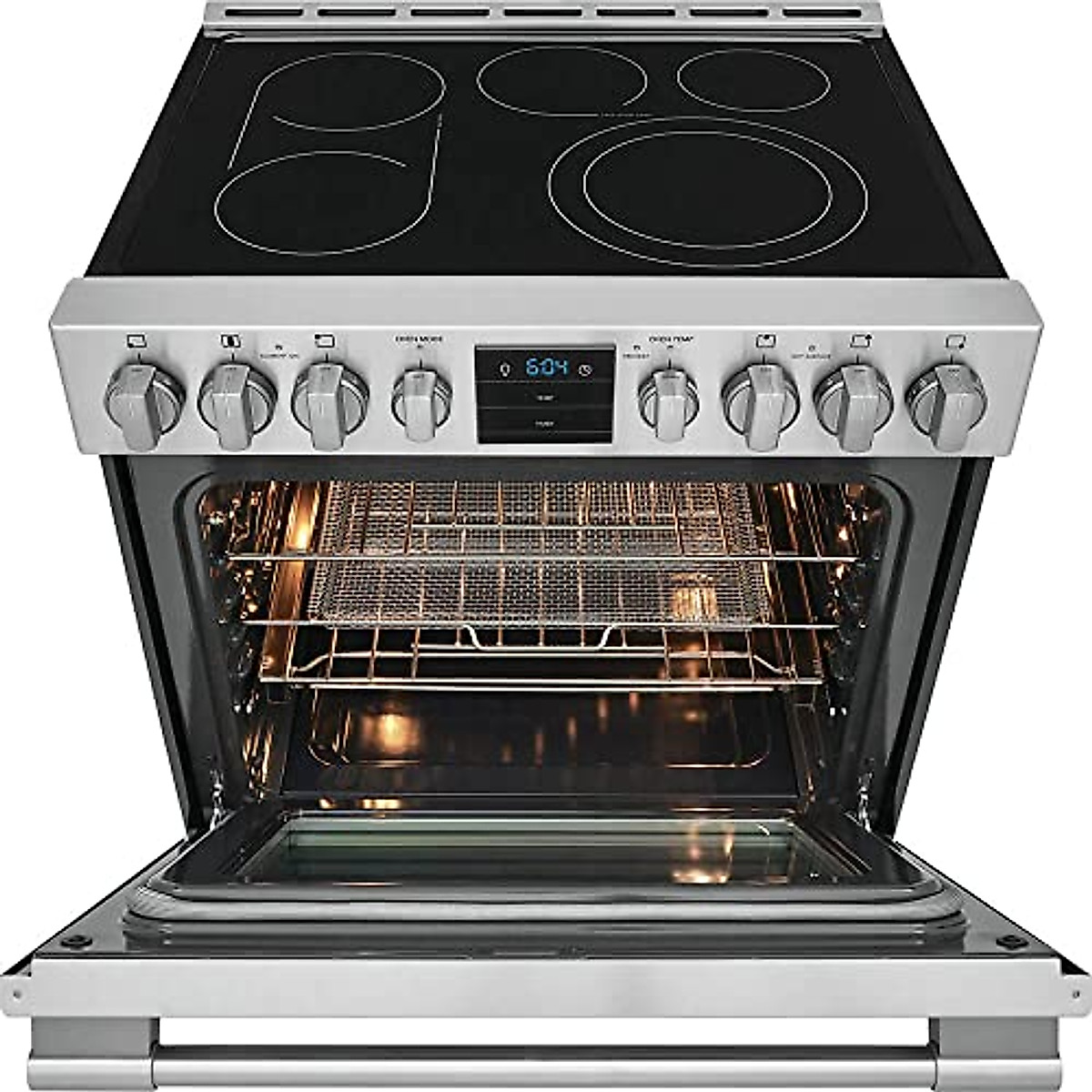 Frigidaire Professional Series PCFE3078AF 30 Inch Freestanding Electric Range with 5 Elements, 5.4 Cu. Ft. Oven Capacity, Storage Drawer, Air Fry, True Convection
