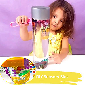 Dacefloy Magnetic Bingo Set -100 PCS Multicolour Metal Ringed Chips/Plastic Poker Tokens/Markers/Math Counting/Science Exploration/STEM Kit/Family Game Nights