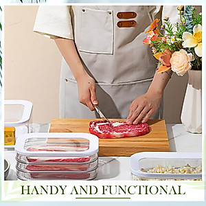 Tioncy 3 Pcs Deli Meat Container for Fridge Bacon Container for Refrigerator Stackable Food Storage Boxes with Lid Cheese Keeper Box for Fridge Airtight Deli Holder Organizer for Turkey Pantry Lunch