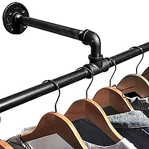 DOITOOL Clothes Rack Clothes Rack Multi- Clothes Rack Industrial Pipe Wall Mounted Garment Rack for Home Closet Rack Closet Rod