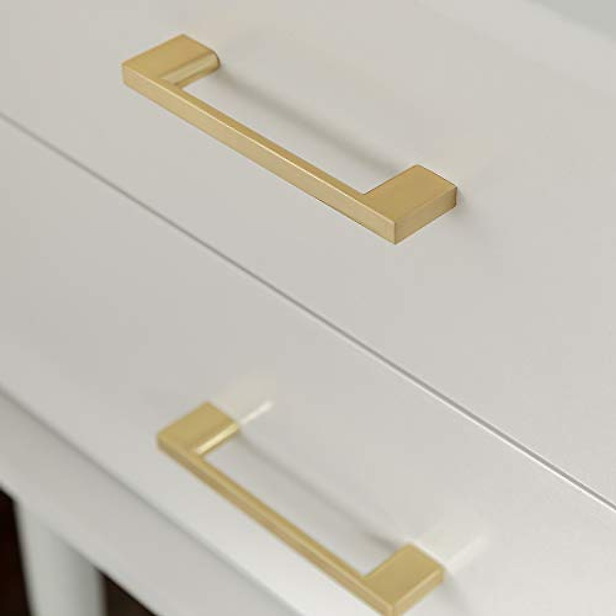 Walker Edison Evie Mid-Century Modern 2-Drawer Side Table Set, 2 Pack, White