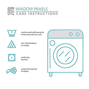 Lush Decor Rowley Birds Curtains Room Darkening Window Panel Set for Living, Dining, Bedroom (Pair), 52" W x 63" L, Multi