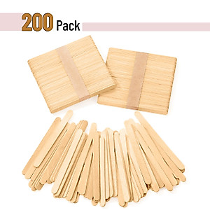 Mr. Pen- Popsicle Stick, Craft Sticks, 4.5 Inch, 200 Pack, Wax Sticks, Popsicle Stick Crafts for Kids, Wood Sticks, Wooden Sticks for Crafts, Sticks for Crafting, Ice Cream Sticks, Wood Craft Sticks