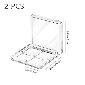 Beaupretty 2PCS Empty Lipstick Palette Diy Eyeshadow Powder Blush Lipstick Palette Empty Highlighters Container for Women