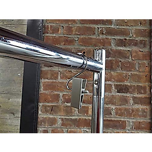 NAHANCO 610EC-50 Boot Clip Hanger, Brushed Chrome, Metal Clip, 4.5” (Pack of 50)