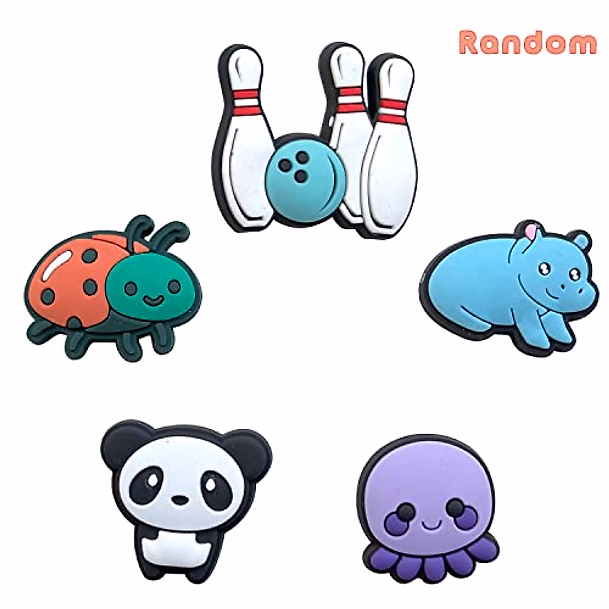 diasstro Lot of 30,50,100 pcs Random PVC Different Shoe Charms for Shoe Decoration