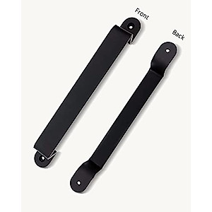 WIPHANY Barn Door Handle Black 10 inch Comfortable Handy Touch Gate Handles Long Solid Metal Door Pull for Sliding Barn Door Gate Cabinet Closet Drawer Garage Screws Included