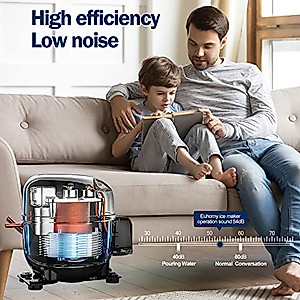 EUHOMY Commercial Ice Maker Machine, 100lbs/24H Stainless Steel Under Counter ice Machine with 33lbs Ice Storage Capacity, Freestanding Ice Maker.