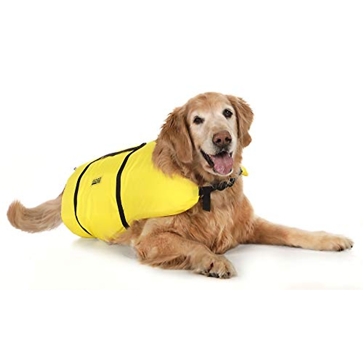 Seachoice Dog Life Vest, Adjustable Life Jacket for Dogs, w/Grab Handle, Yellow, Size XL, Over 90 Lbs.