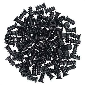 50Pcs Computer Case Fan Screws M5x10mm PC Fan Mounting Screws - CPU Radiator Fan Screws Case Cooling Cooler PC Fan Mount Screws - Black Self Tapping Screws