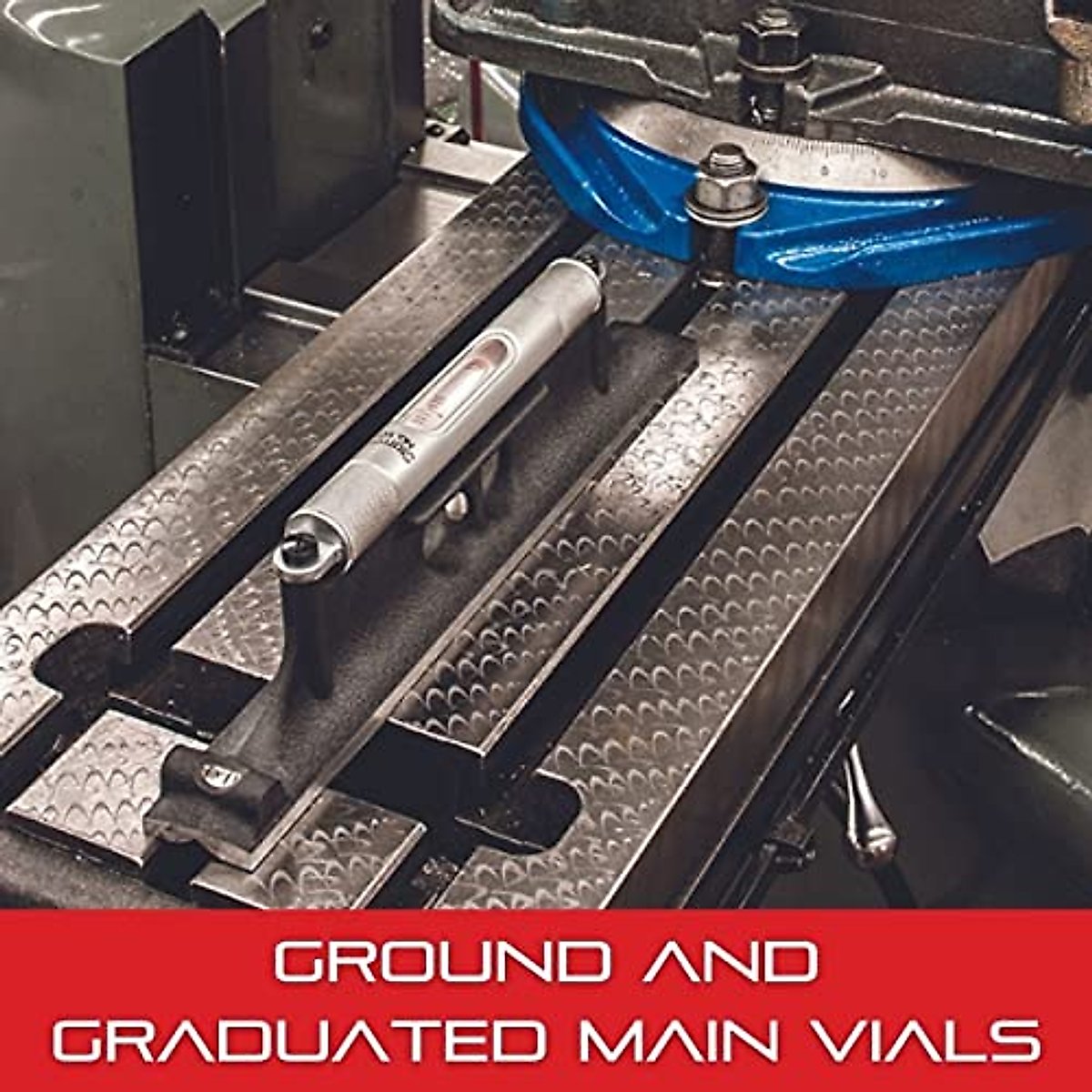 Starrett Machinists' Level with Ground and Graduated Main Vial - Ideal for Machine Shop and Tool Room Use - 4" (100mm) Length, Without Case and Cross Test Vial - 98-4