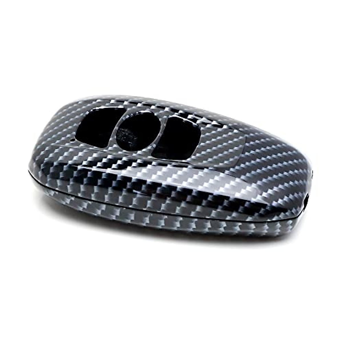 iJDMTOY Black Carbon Fiber Pattern Key Fob Cover Compatible with Subaru 2013-up BRZ, 15-up Legacy Outback Crosstrek, 16-up WRX/STi, 17-up Forester Impreza Keyless Fob