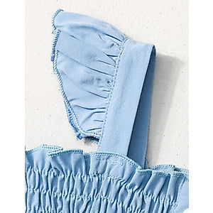 Toddler Girl Dress, Baby Girl Dresses 12-18 Months Blue Ruffle Sleeveless 2t Dresses for Girls Butterfly Tulle Dress for Toddler Girls