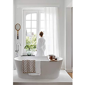 Lacoste Classic Pique 100% Cotton Bath Robe for Men & Women, One Size Fits Most, White